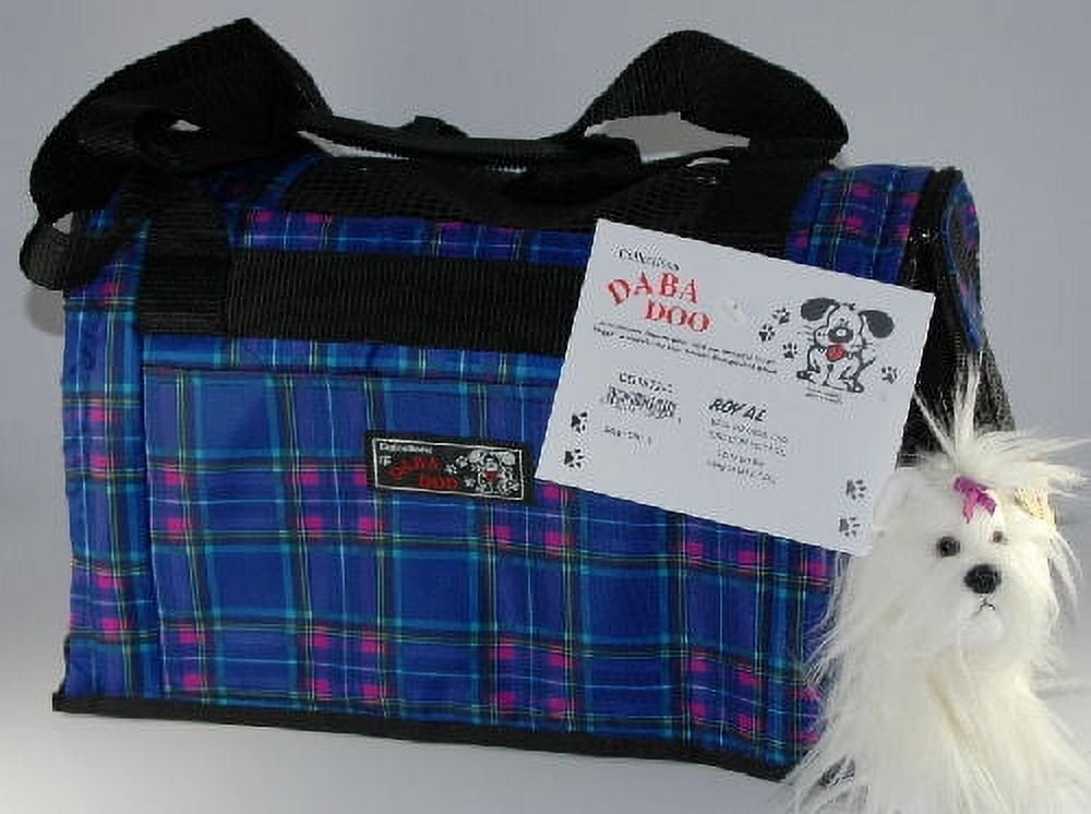 Daba Doo - Bon Voyage Pet Carrier - Royal Blue Plaid - Walmart.com