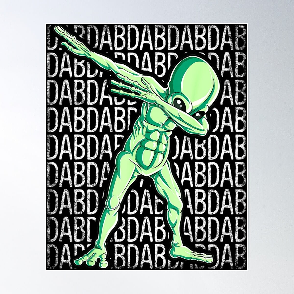 Dabbing Alien Dab Hip Hop Funny Ufo Gift Poster Wall Art, Modern Wall ...