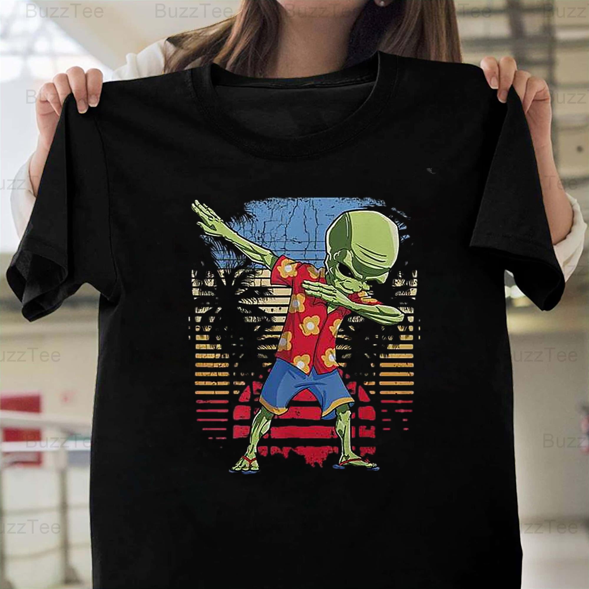 Dabbing Alien Hawaiian Funny UFO Hawaii Beach Surf Summer Sci-Fi T ...