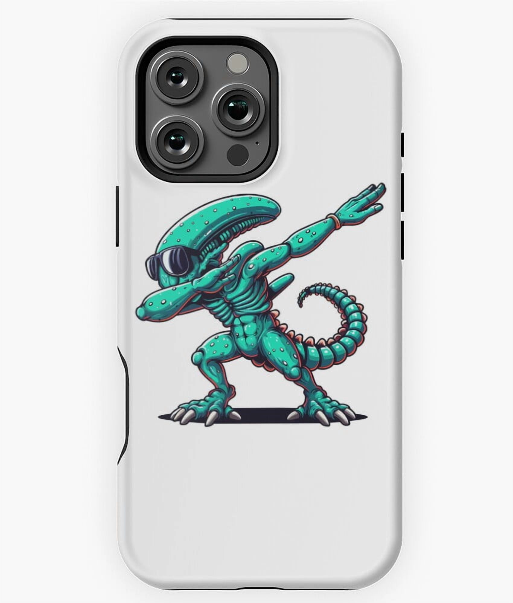Dabbing Alien Monster Funny Dance M1039 Phone Case for iPhone 17 16 15 ...