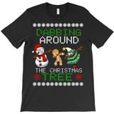 Dabbing Around The Christmas Tree Funny Holiday Dance Graphic - High ...