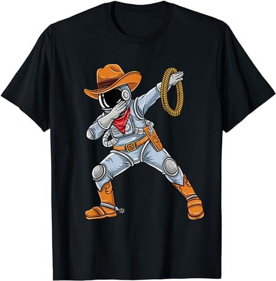 Dabbing Astronaut Cowboy Space Halloween T-Shirt - Walmart.com