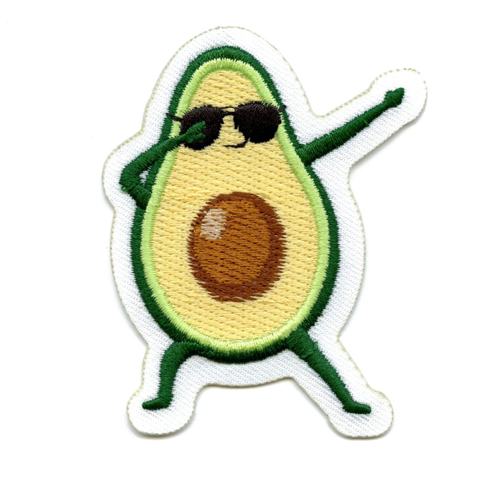 Dabbing Avocado Embroidered Iron On Patch - Walmart.com