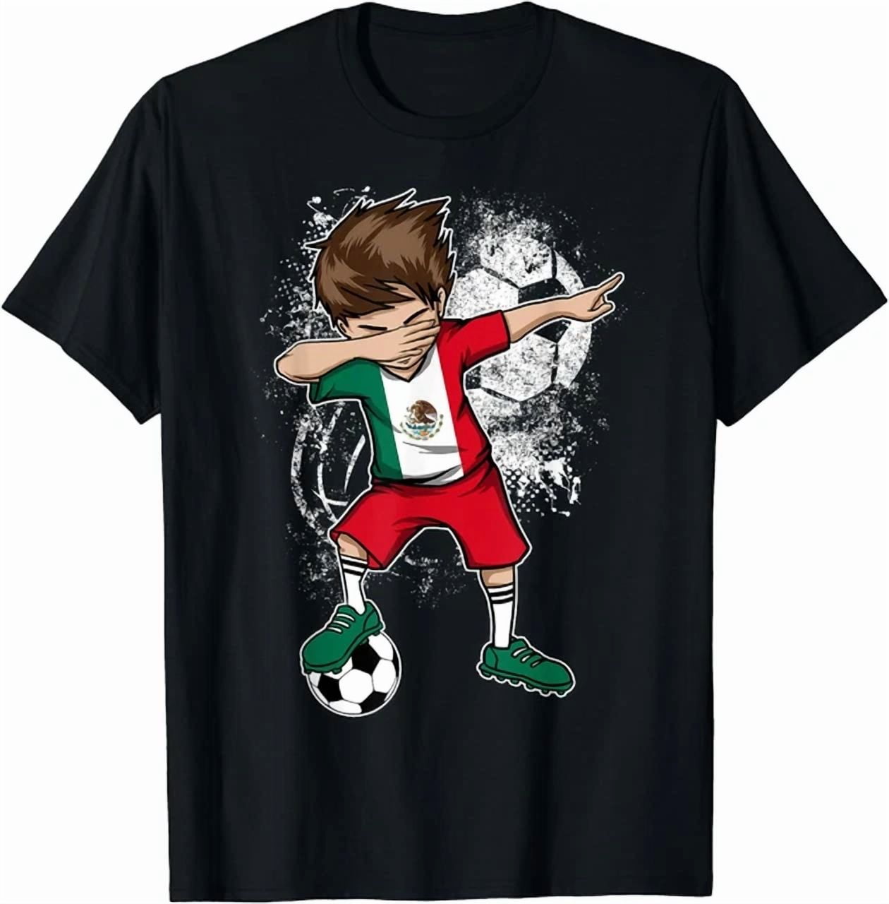 Dabbing Boy Footballer With Mexico National Team Unisex S-5XL T-Shirt ...