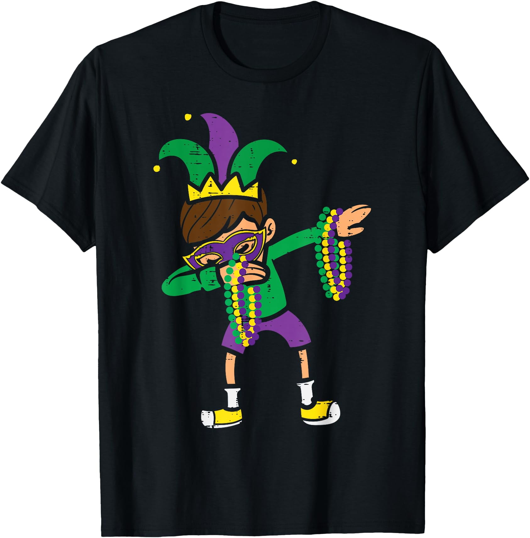 Dabbing Boy Mardi Gras Outfit Dance Boys Kids Toddlers T-Shirt,Lime ...