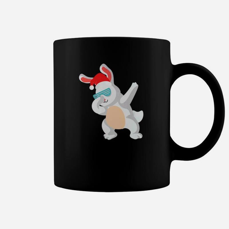 Dabbing Bunny Rabbit With Santa Claus Hat Dab Dance Coffee M - Walmart.com