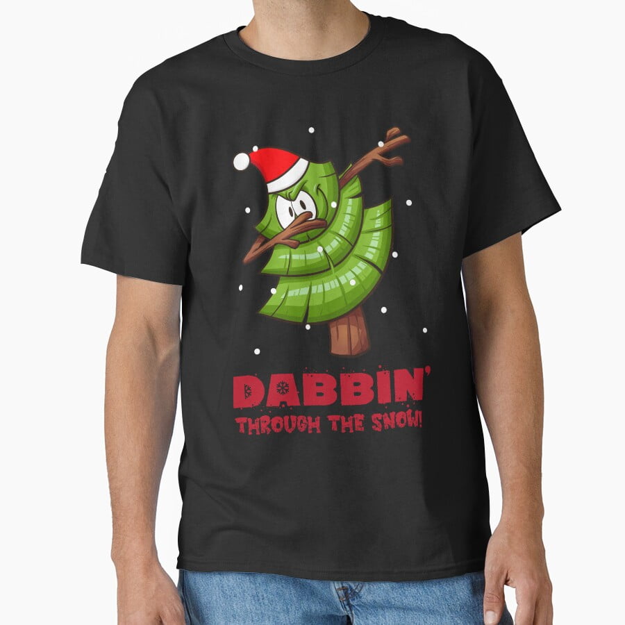 Dabbing Christmas Tree Funny Dab Dance Move Holiday Humor Art - Great ...