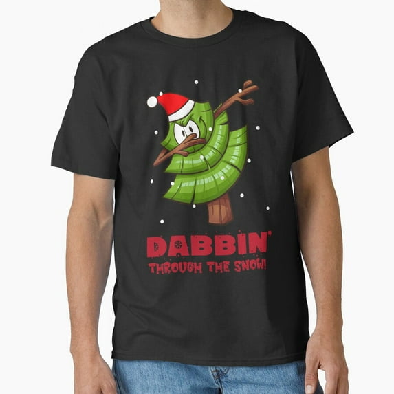 Dabbing Christmas Tree Funny Dab Dance Move Holiday Humor Art - Great ...