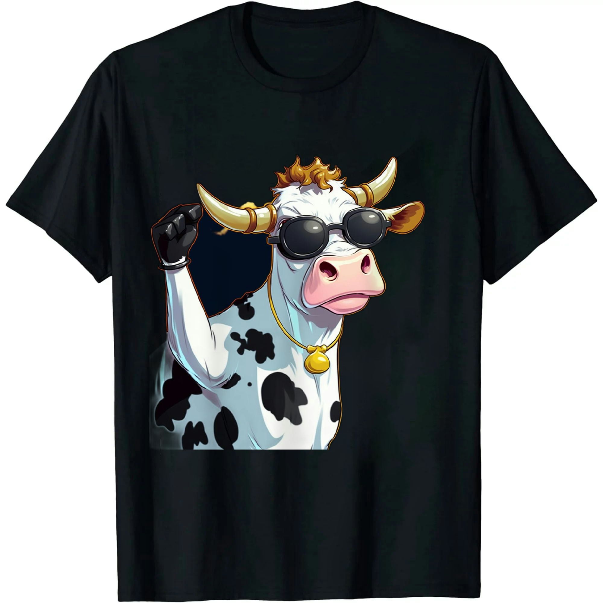 Dabbing Cow Wearing Sunglasses Dab Dance Girls Boys Kids T-Shirt ...