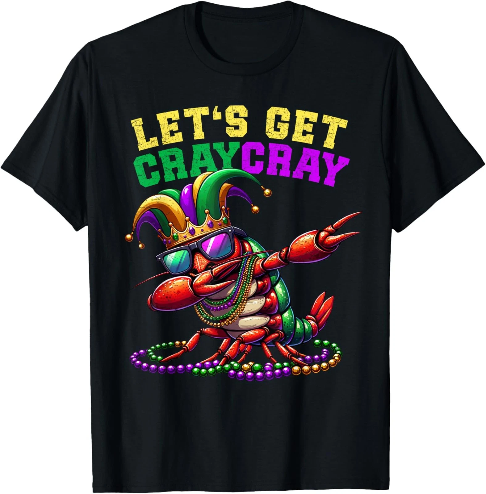 Dabbing Crawfish Costume Mardi Gras Carnival Holiday Unisex T-Shirt ,up ...