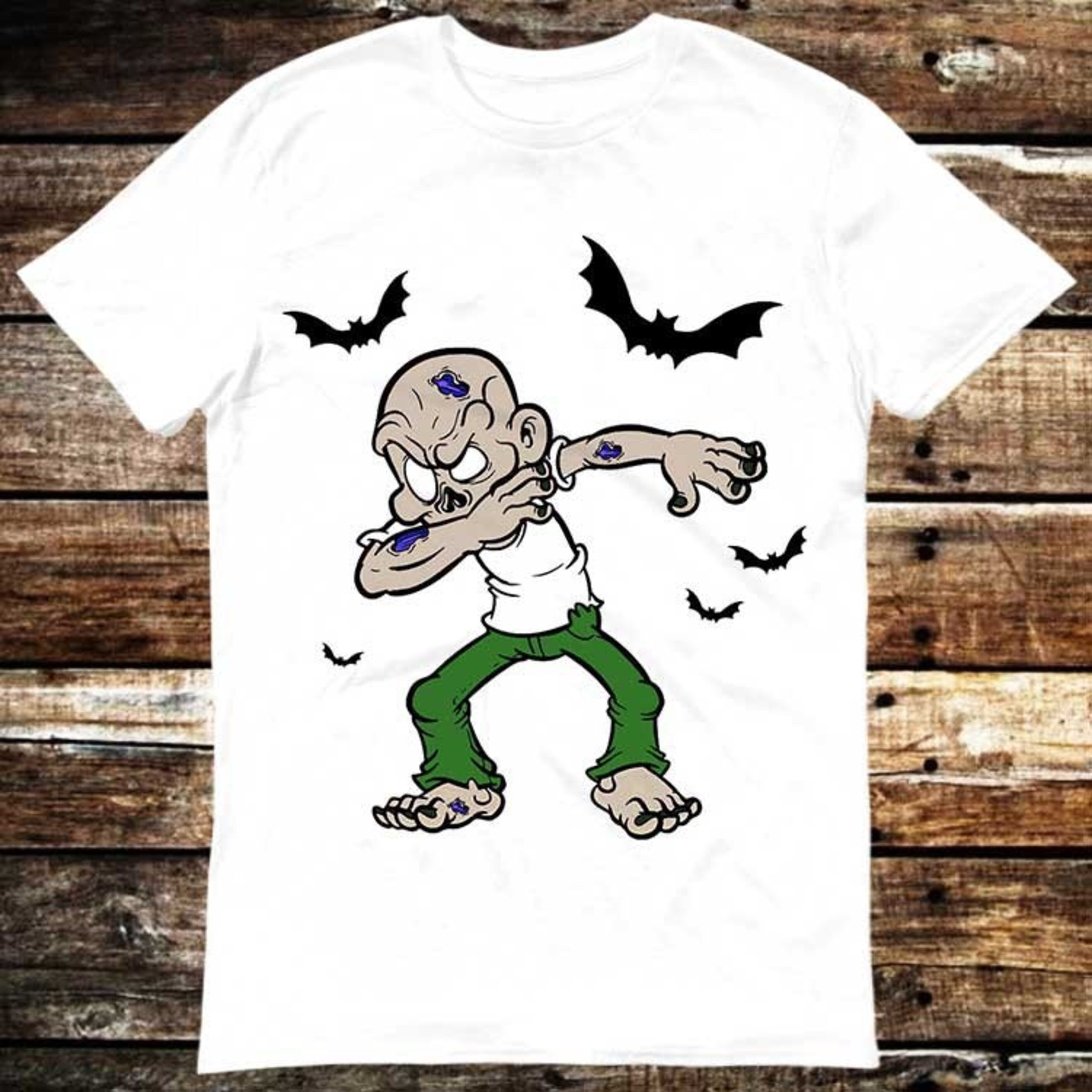 Dabbing Dancing Zombie Bat T Shirt Meme Gift Shirt Funny Tee Vintage ...