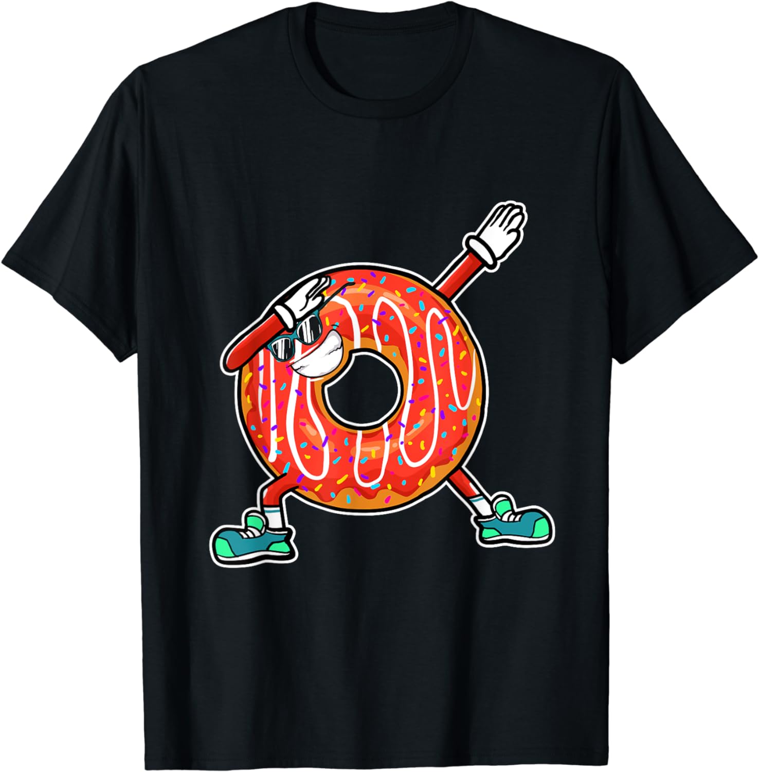 Dabbing Donut Dab Danceing Doughnut Sprinkles T-Shirt - Walmart.com