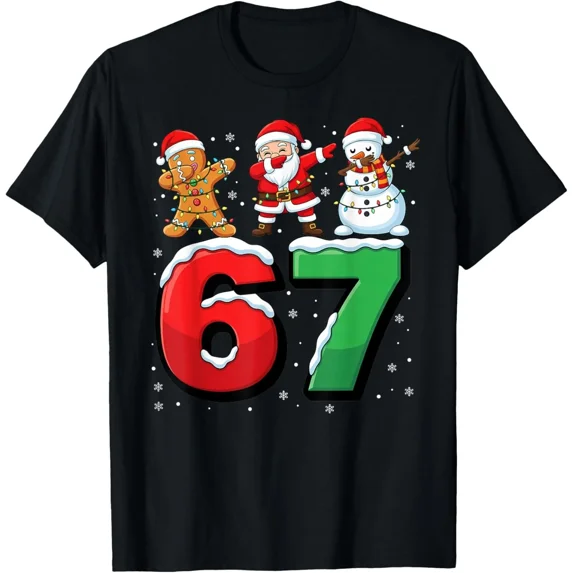 Dabbing Father Christmas Six Seven Funny Christmas Meme up to Size 5XL ...