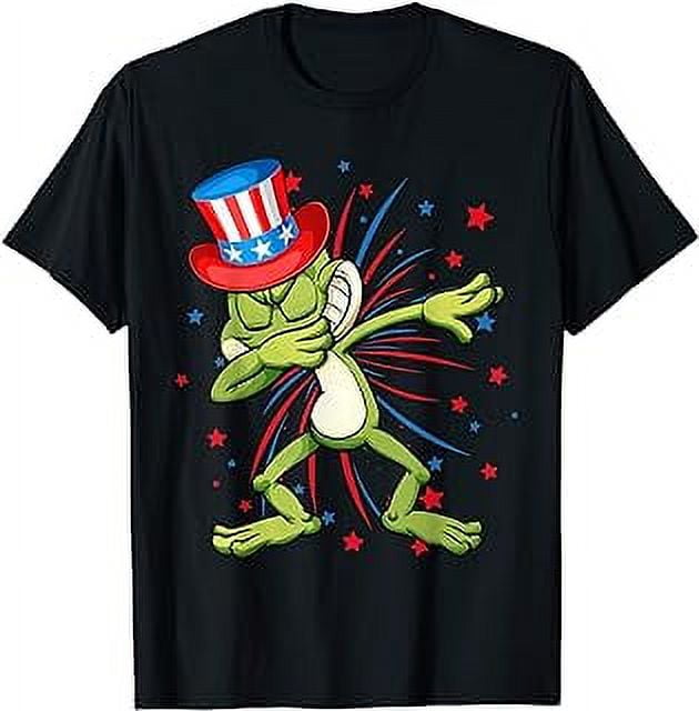 Dabbing Frog With USA Hat Firework 4th Of July Tshirt Gifts - Walmart.com