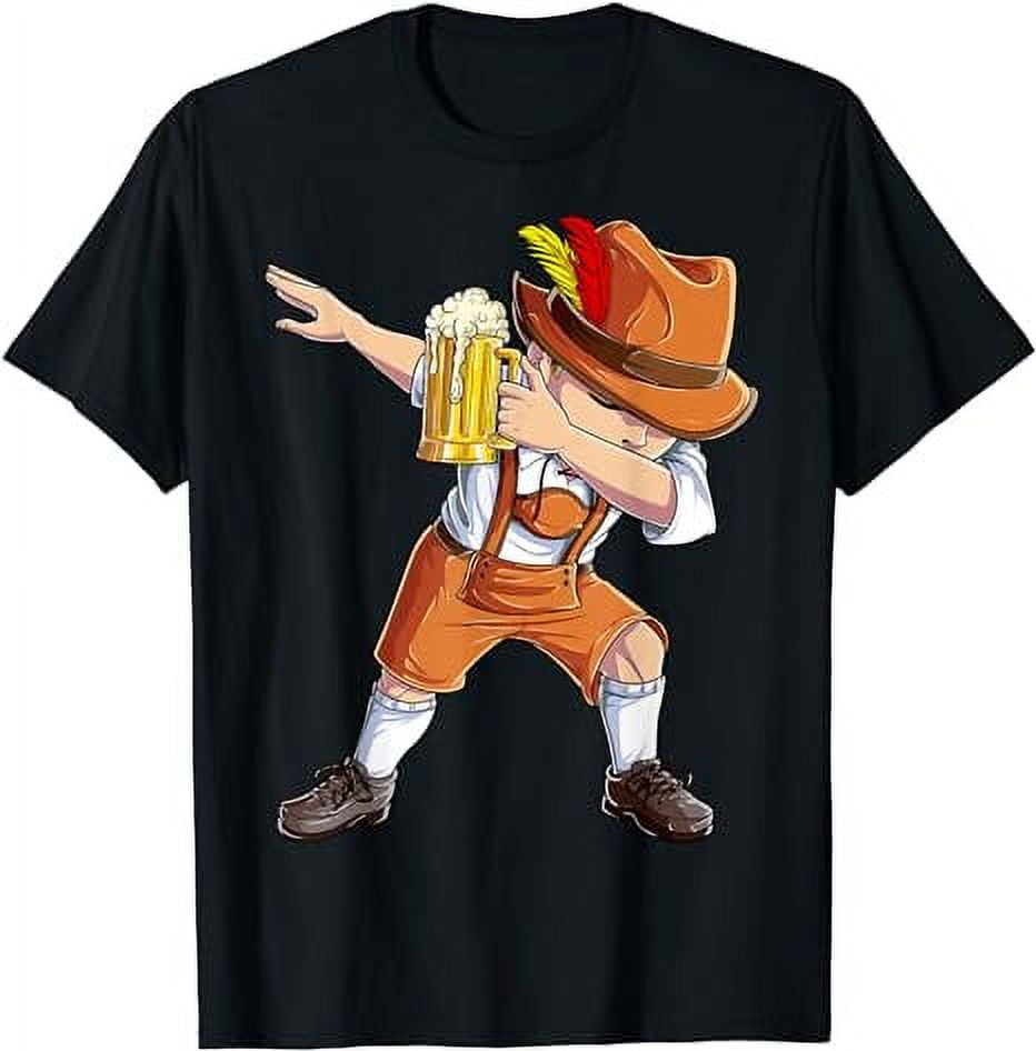 Dabbing German Clothes Oktoberfest Lederhosen Men Prost Beer T-Shirt ...