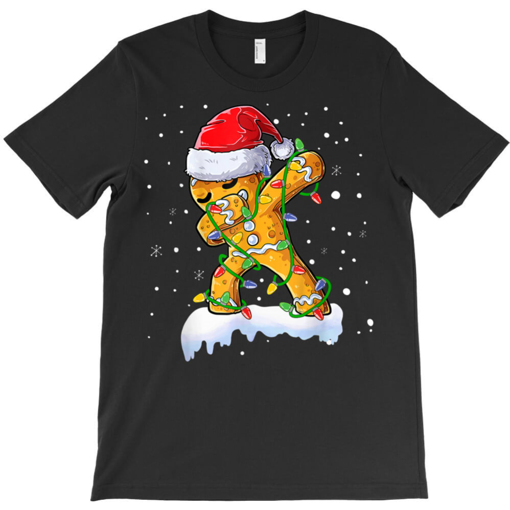 Dabbing Gingerbread Funny St. Nick Claus Christmas Holiday Graphic T ...