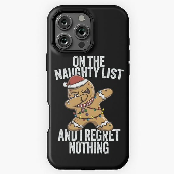 Dabbing Gingerbread Naughty List Phone Case for iPhone 11 12 13 14 15 ...