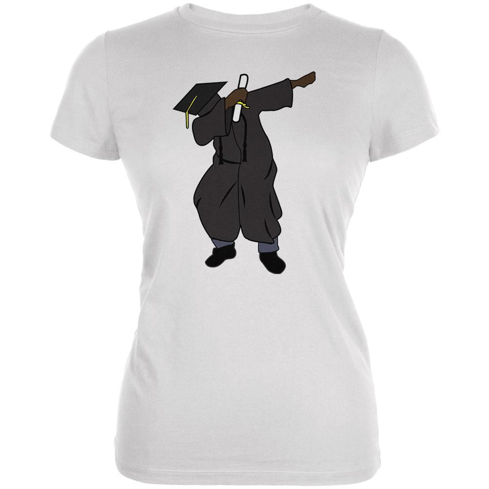 Dabbing Graduate Graduation Juniors Soft T Shirt White SM - Walmart.com