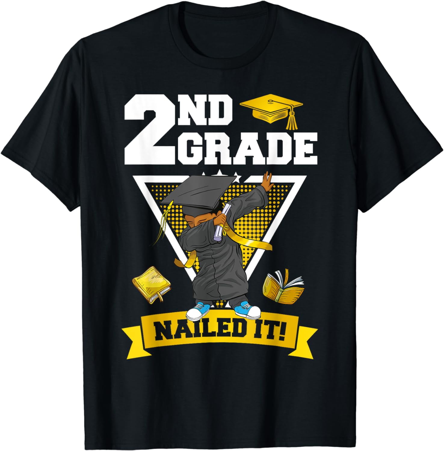 Dabbing Graduation Boy 2nd Grade Nailed It Class Of 2024 T-Shirt ...