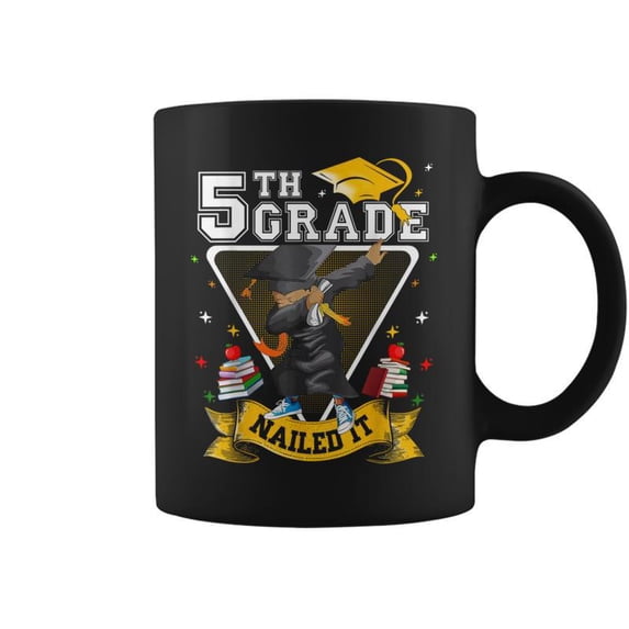 Dabbing Graduation Boy 5Th Grade Nailed It Class Of 2026 Coffee Mugs ...