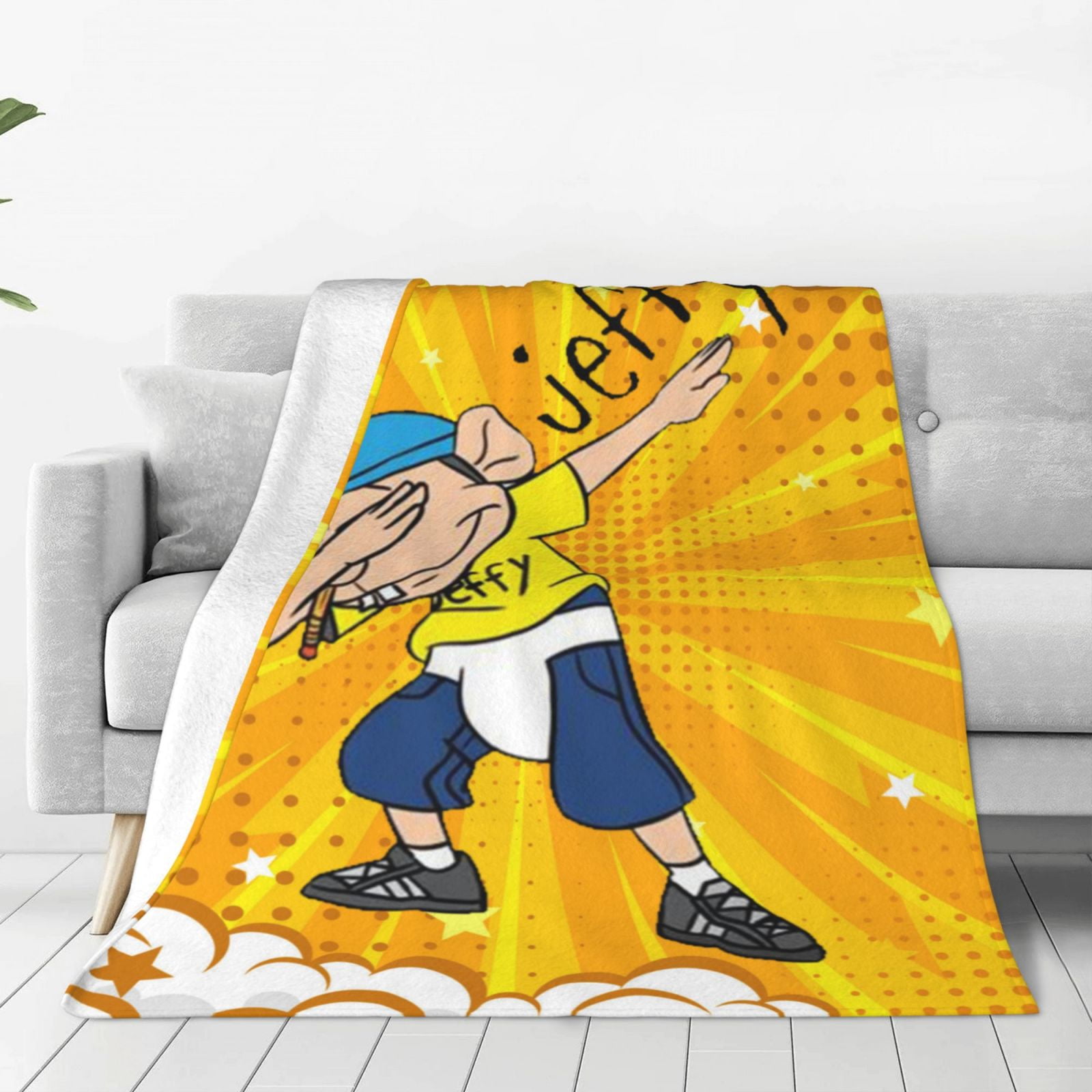 Dabbing Jeffy SML Flannel Blanket Cozy Ultra-Soft Micro Fleece Throw ...