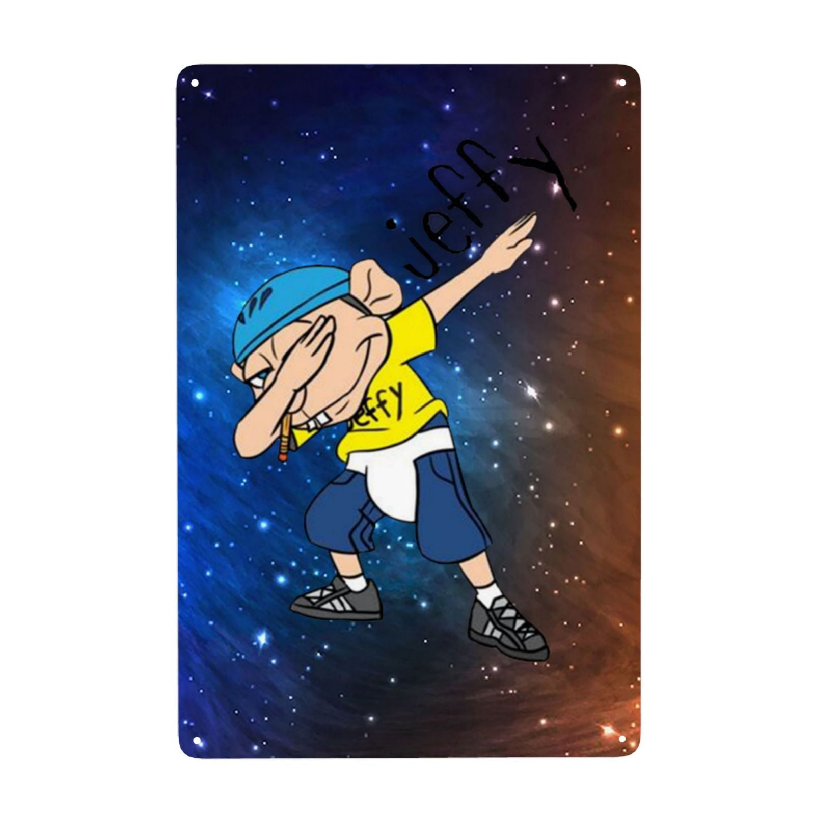 Dabbing Jeffy SML Metal Tin Sign Decoration Wall Art Gift For Indoor ...