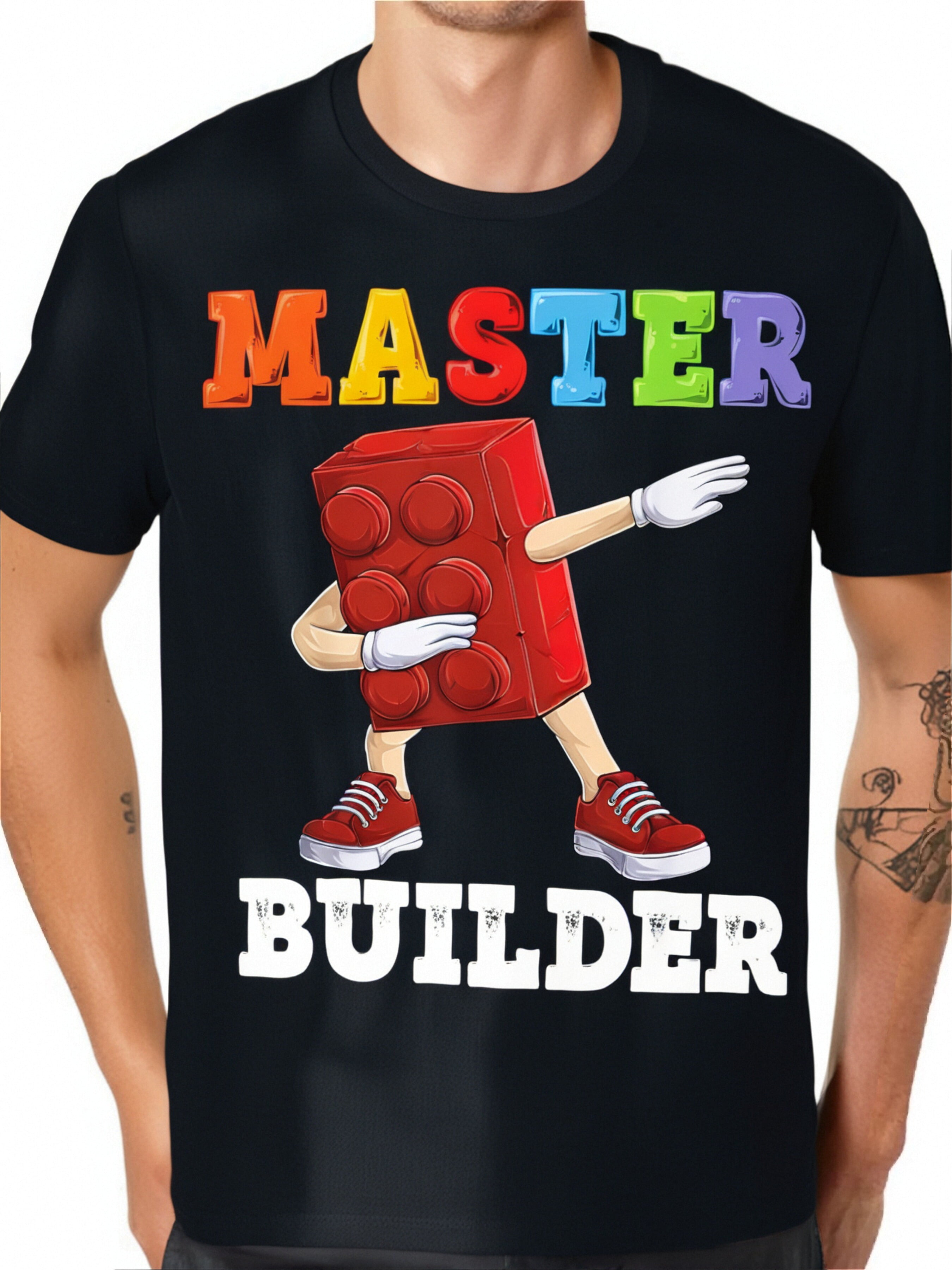 Dabbing Kids Master Builder Funny Building Blocks Bricks T-Shirt220g ...