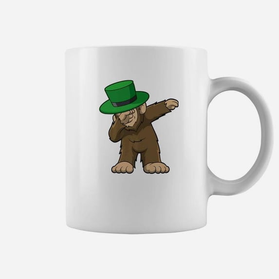 Dabbing Leprechaun Bigfoot St Patricks Day Squatch Coffee Mu - Walmart.com