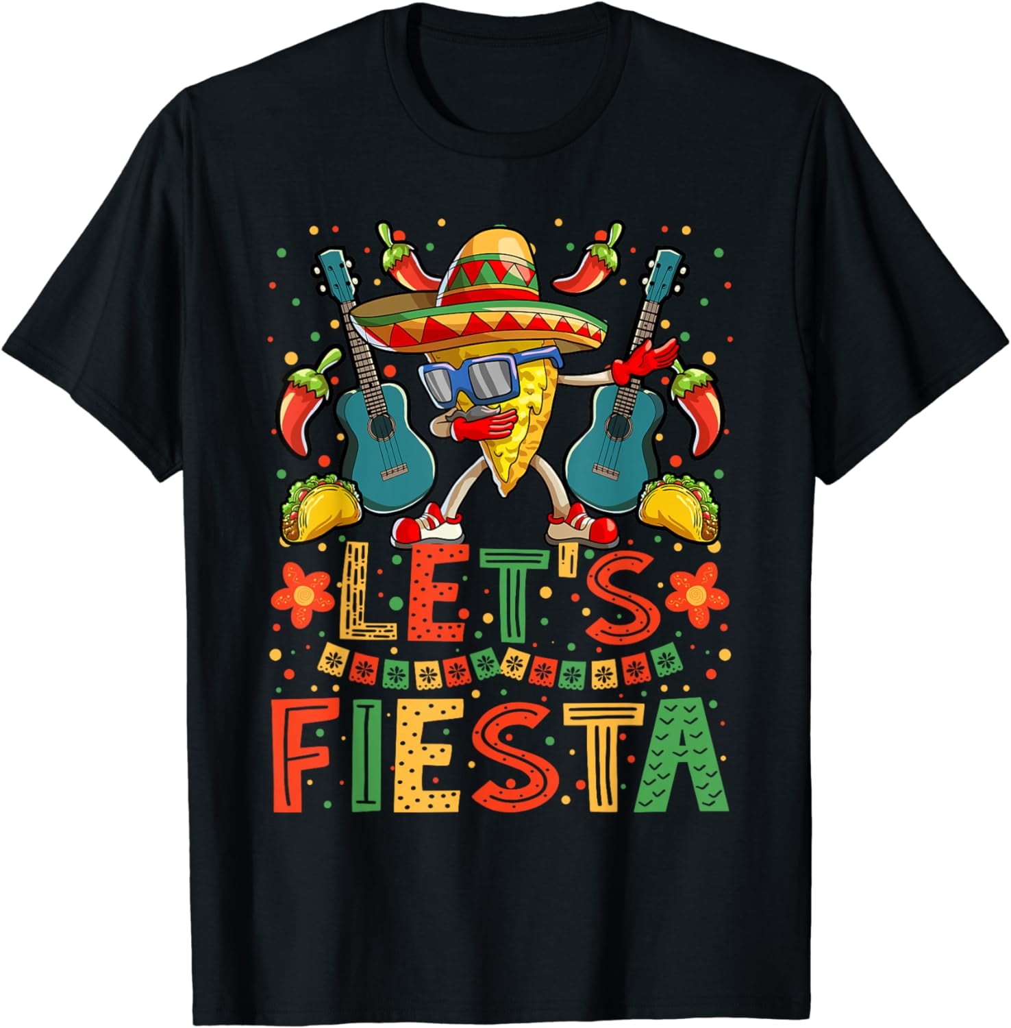 Dabbing Nacho Cinco de Mayo Shirt Women Men Lets Fiesta T-Shirt ...