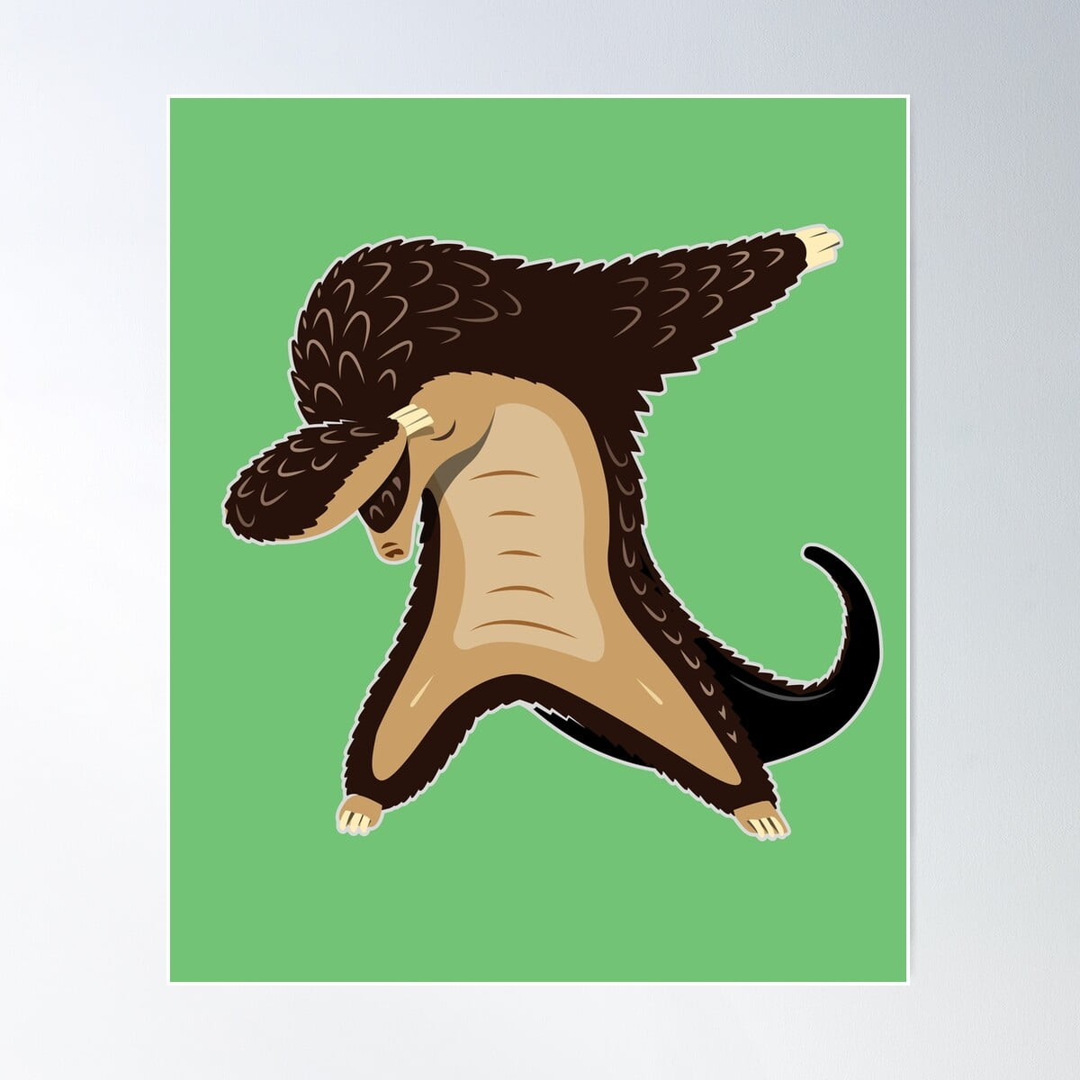 Dabbing Pangolin - Love Endangered Pangolins Poster Wall Art, Modern ...