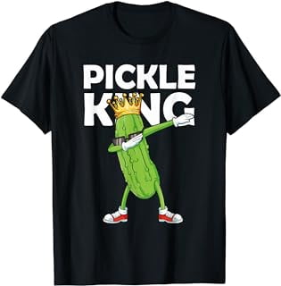 Dabbing Pickle King Cucumber Dab Funny Veggie Vegetarian T-Shirt ...