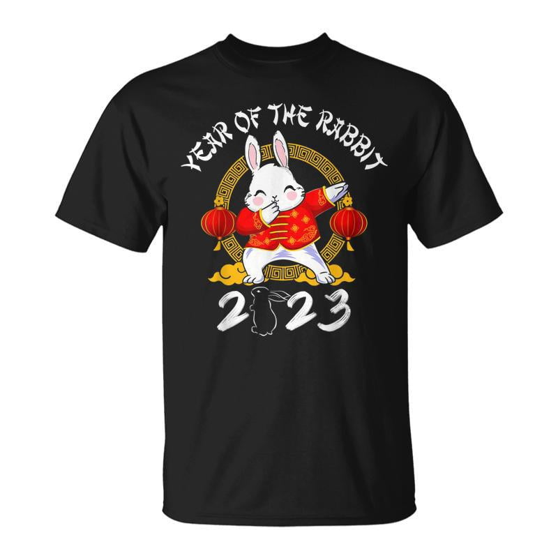Dabbing Rabbit Year Of The Rabbit 2023 Chinese New Year Tshirt ...