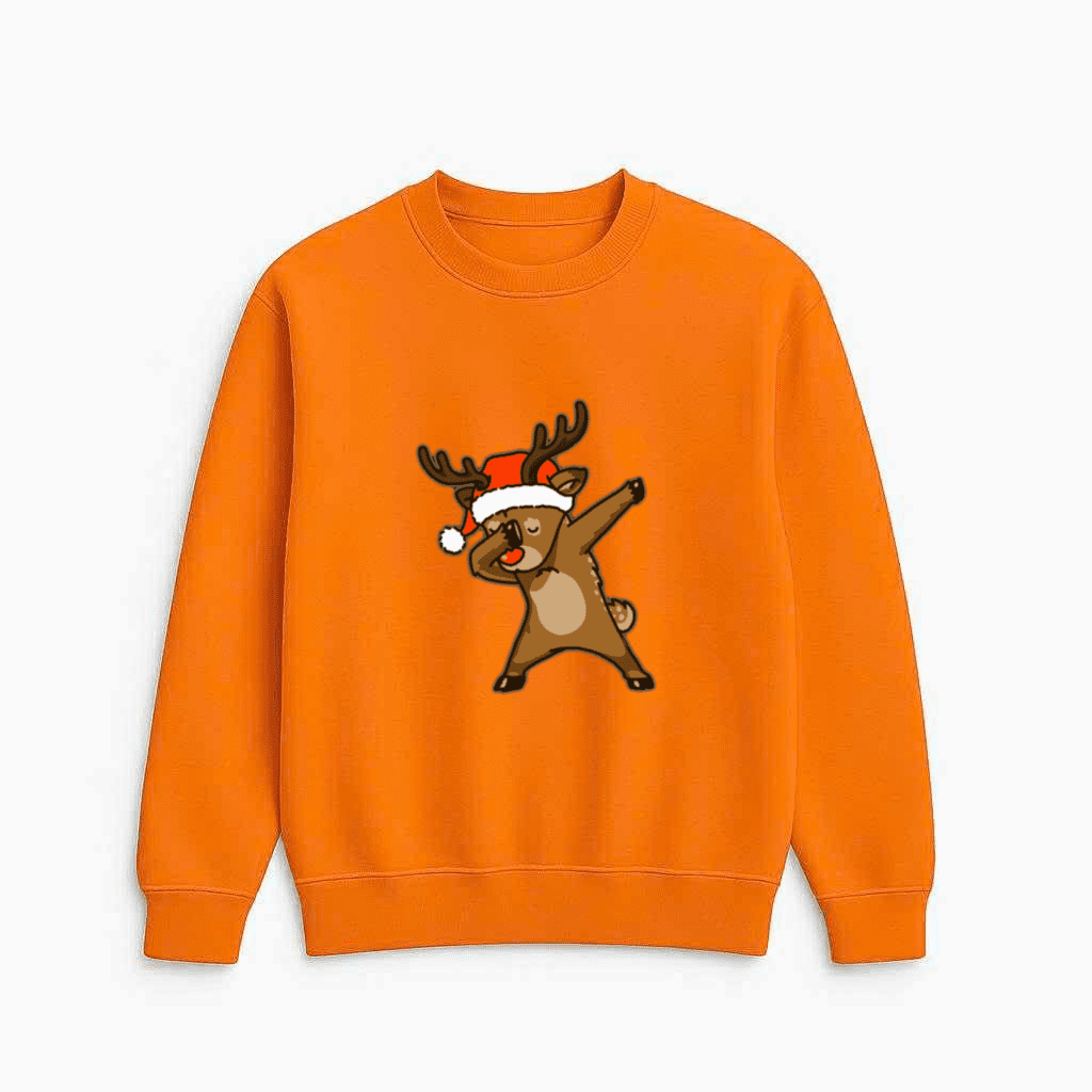 Dabbing Reindeer Christmas Funny Ugly Sweater Holiday Meme Cartoon ...