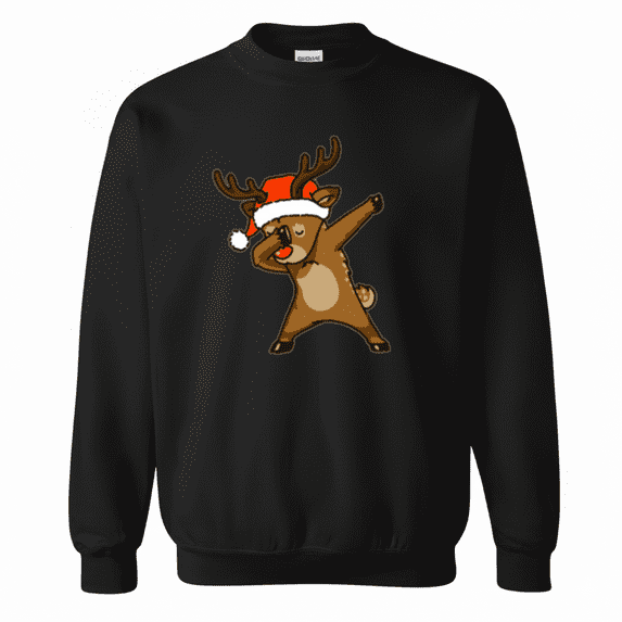 Dabbing Reindeer Funny Holiday Meme Dance Christmas Cheer Humor ...