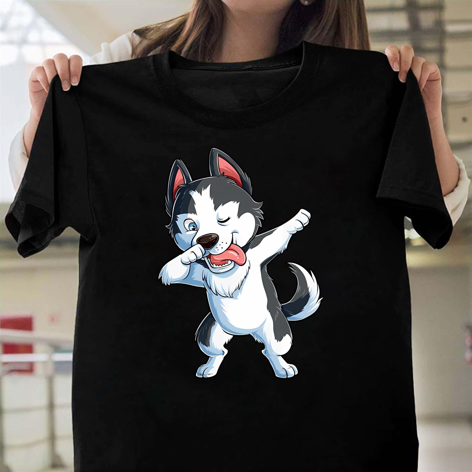 Dabbing Siberian Husky Dog Lover Boys Kids Girls Unisex T-Shirt, Dab ...