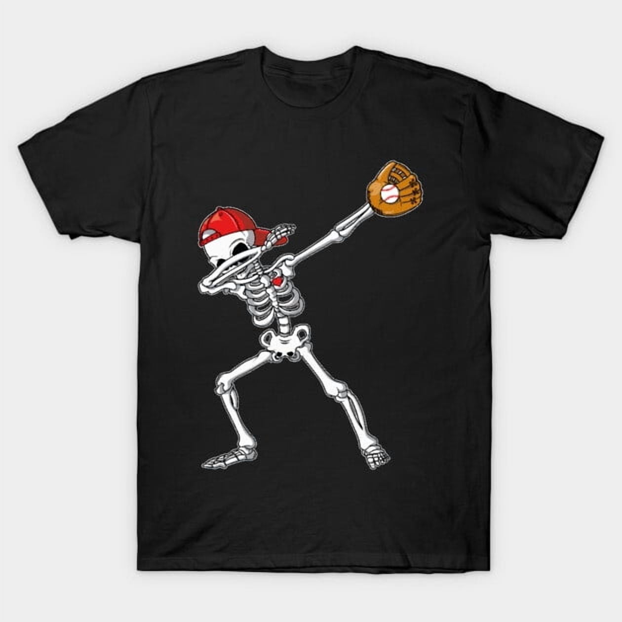 Dabbing Skeleton Baseball Funny Halloween Gift Retro Sports Player ...