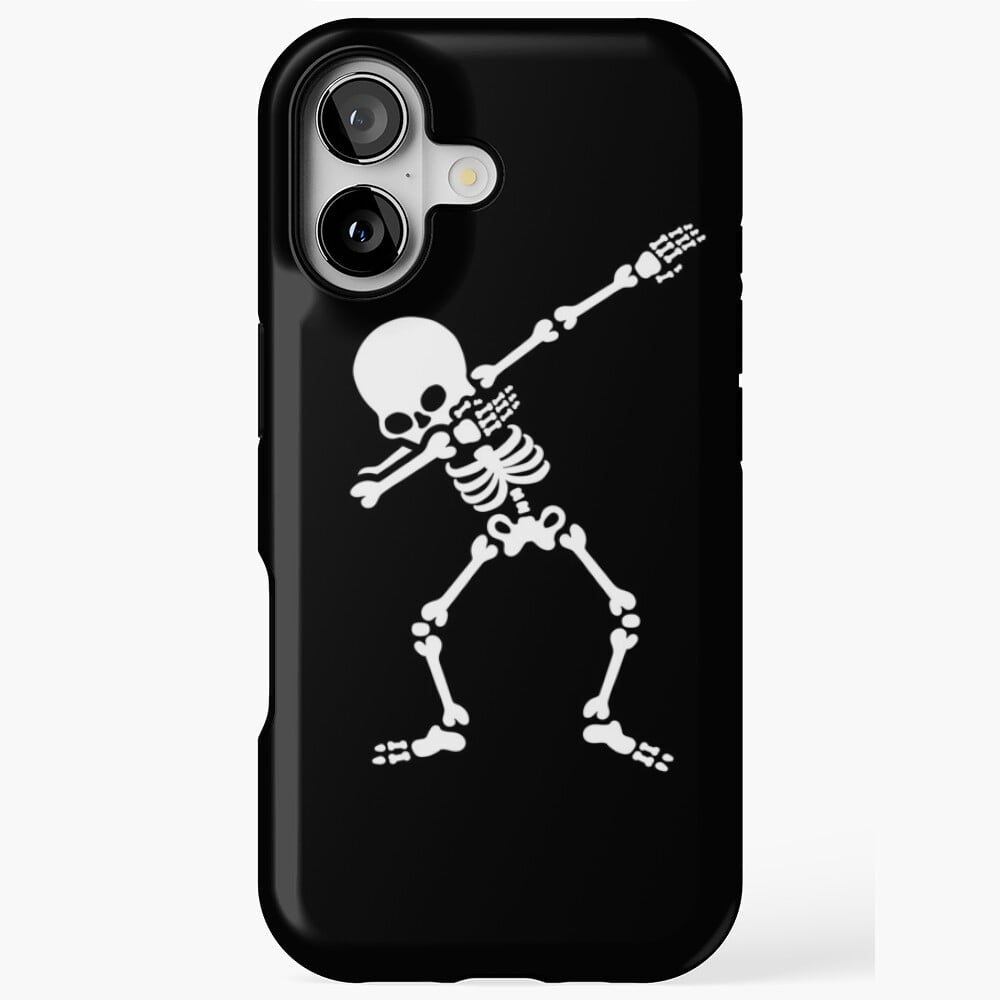 Dabbing Skeleton Inspired Fun Meme Graphic Artwork iPhone Case 17 11 12 ...