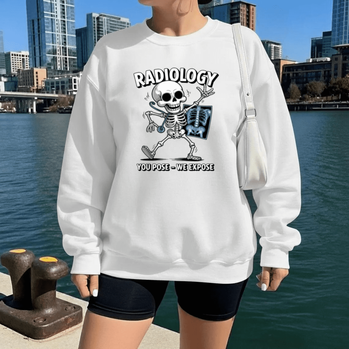 Dabbing Skeleton Rad Tech X-Ray Radiology Gift Sweatshirt, up to Size ...