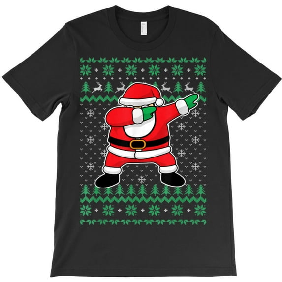 Dabbing St. Nick Claus Funny Christmas Holiday Dance Graphic T-Shirt ...