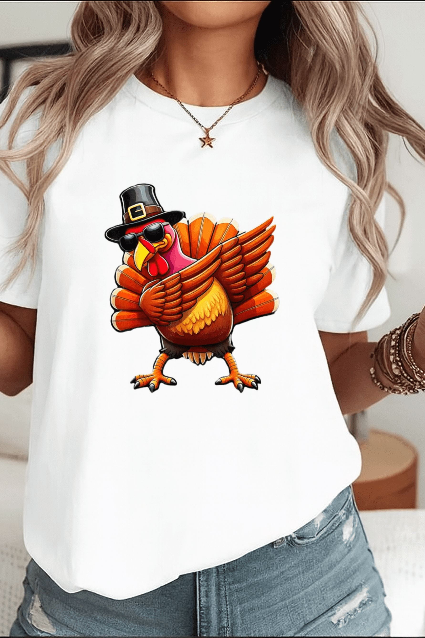 Dabbing Turkey Pilgrim Funny Thanksgiving Day Dab Move Unisex T-Shirt ...