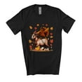 Dabbing Turkey Riding Goat; Cheerful Thanksgiving Farm Animal Farmer ...