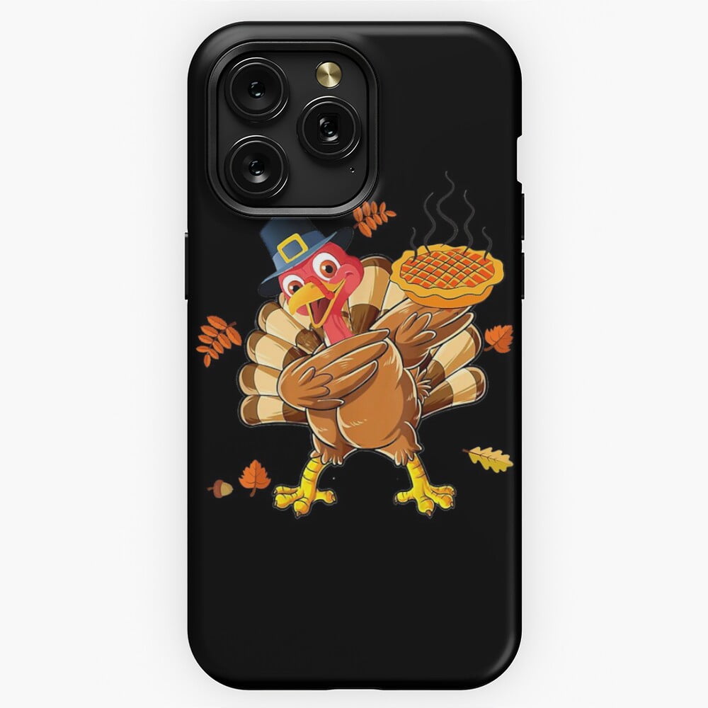 Dabbing Turkey Thanksgiving Boys Kids Men Tee iPhone Case 17 through 11 ...