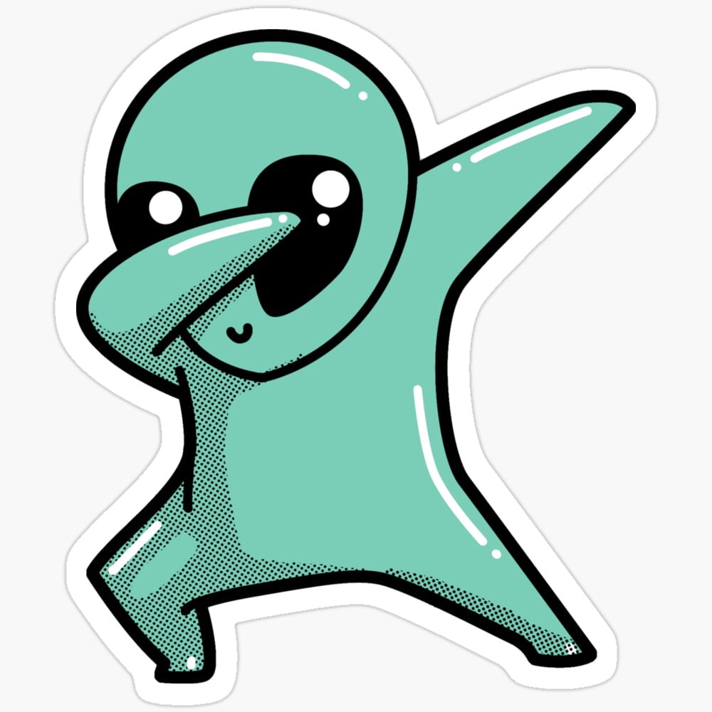 Dabbing Ufo Sticker Phone Decal Water Bottle Stickers Car Decals ...