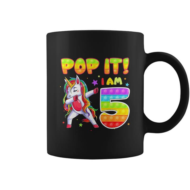 Dabbing Unicorn Pop It Im 5 Years Old 5Th Birthday Coffee Mu - Walmart.com