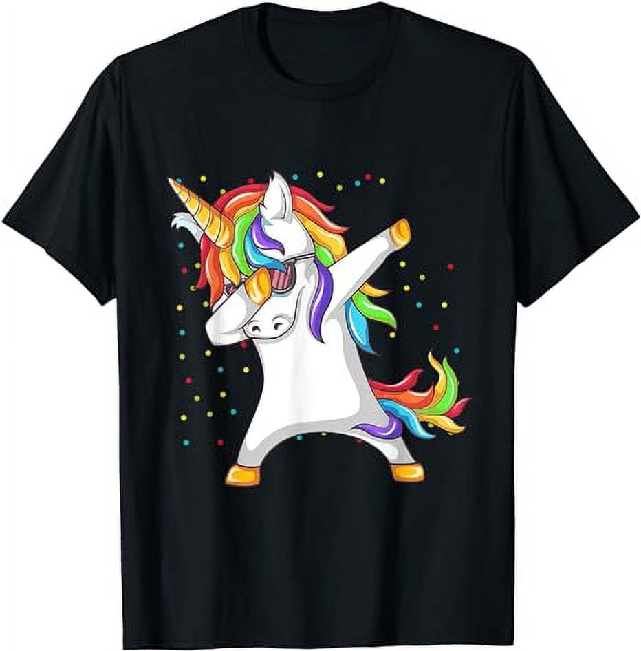 Dabbing Unicorn Rainbow Girls Kids Women Dab Unicorn T-Shirt - Walmart.com