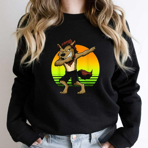 Dabbing Werewolf Retro Sunset Halloween, Funny Kids Monster G2526 ...