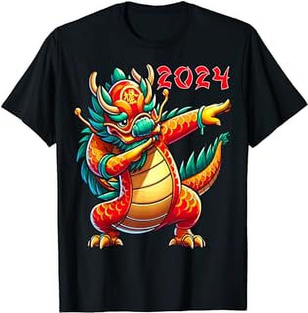 Dabbing Year Of The Dragon Happy Chinese New Year 2024 T-Shirt ...