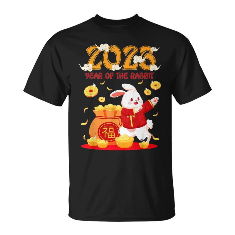 Dabbing Year Of The Rabbit Happy Chinese New Year 2023 TShirt - Walmart.com