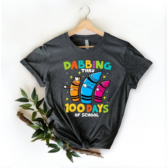Dabbing thru 100 days of school shirt,100 Days Brighter Shirt,Teacher ...