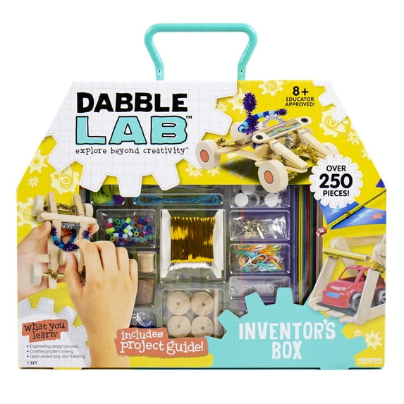 Dabble Lab Inventor's Box, Over 250 Pieces for Inventions, S.T.E.A.M ...